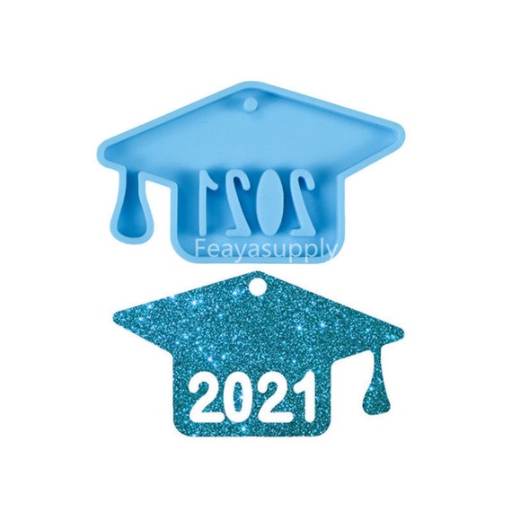Resin Craft Molds 2021 Graduation Cap Keychain Molds Epoxy Resin Mold ...