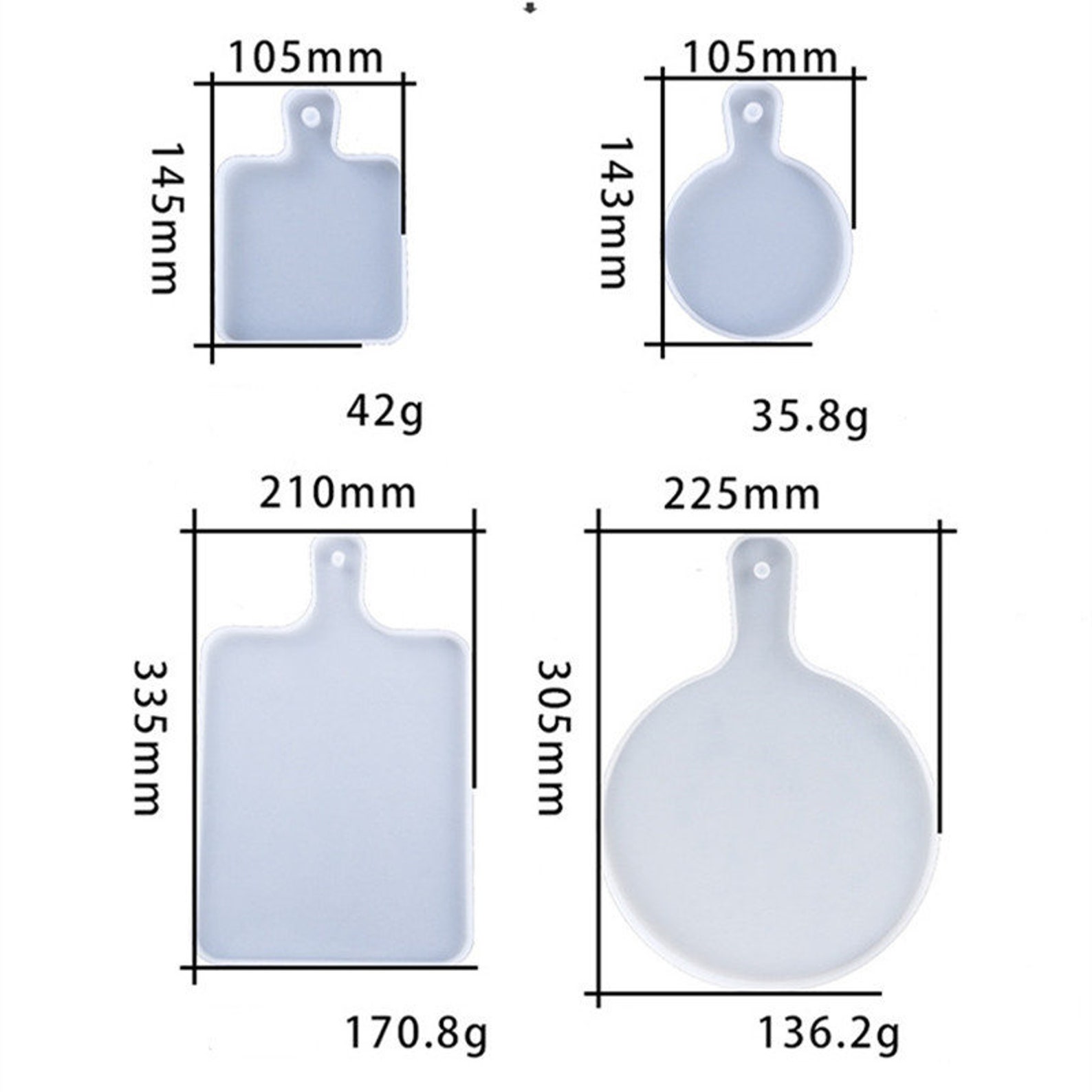 Silicone Tray Mold Round Tray Resin Mold Rectangle Serving | Etsy