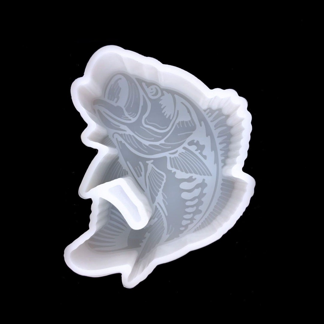 Bass Fish Car Freshie Mold, Candle Making Mold, Epoxy Resin Mold, Soup ...
