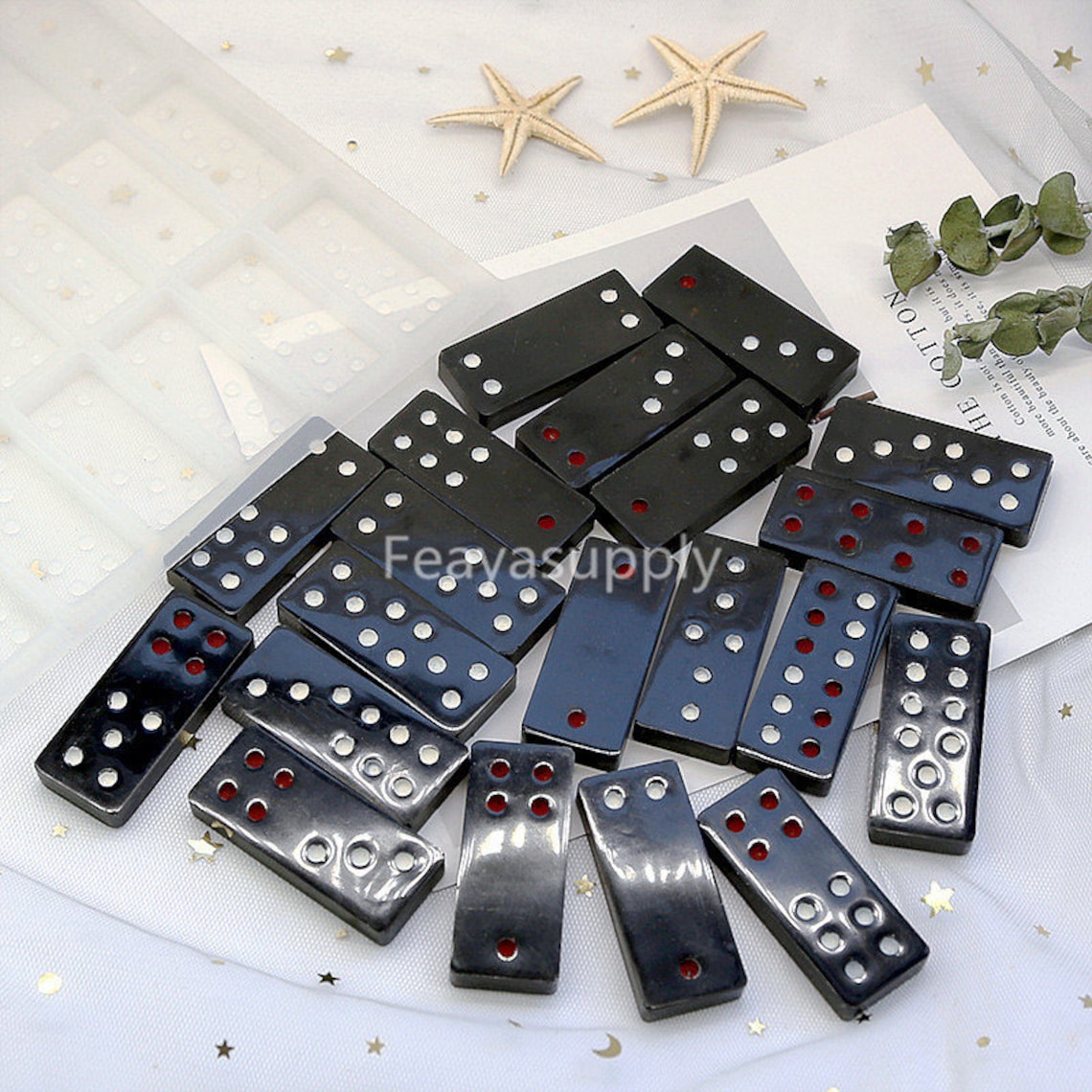 Domino and Case Mold, Silicone Domino Mold for Resin, Domino Box Resin ...