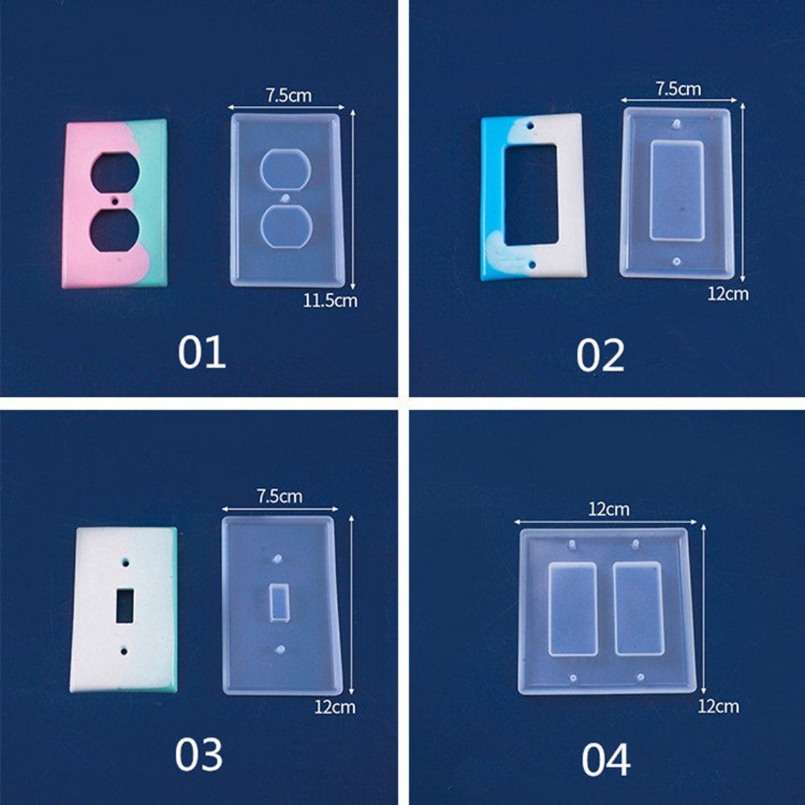 Light Switch Cover Resin Mold Outlet Cover Resin Mold Square | Etsy