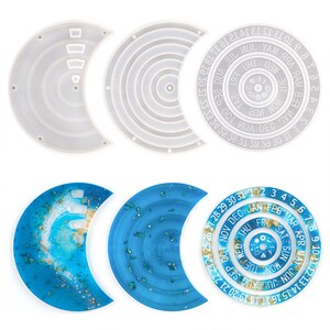 Moon/heart Circular Perpetual Calendar Silicone Mold, Wall Hanging ...