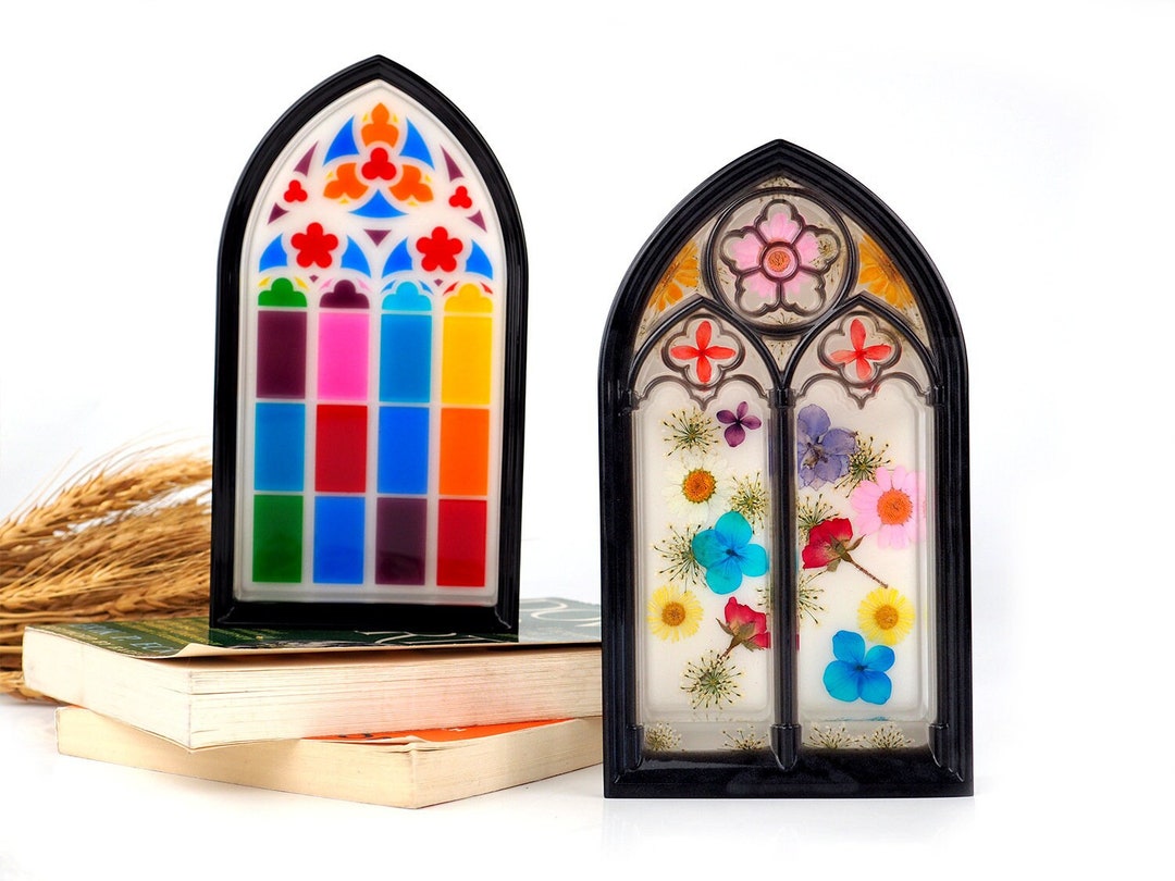 Gothic Cathedral Window Trinket Tray Silicone Mold for Resin, Epoxy ...