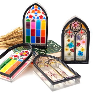 Gothic Cathedral Window Trinket Tray Silicone Mold for Resin, Epoxy ...