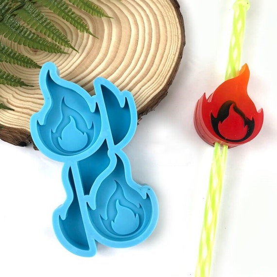 Craft Supplies & Tools Candle Making FIRE flames straw topper silicone ...