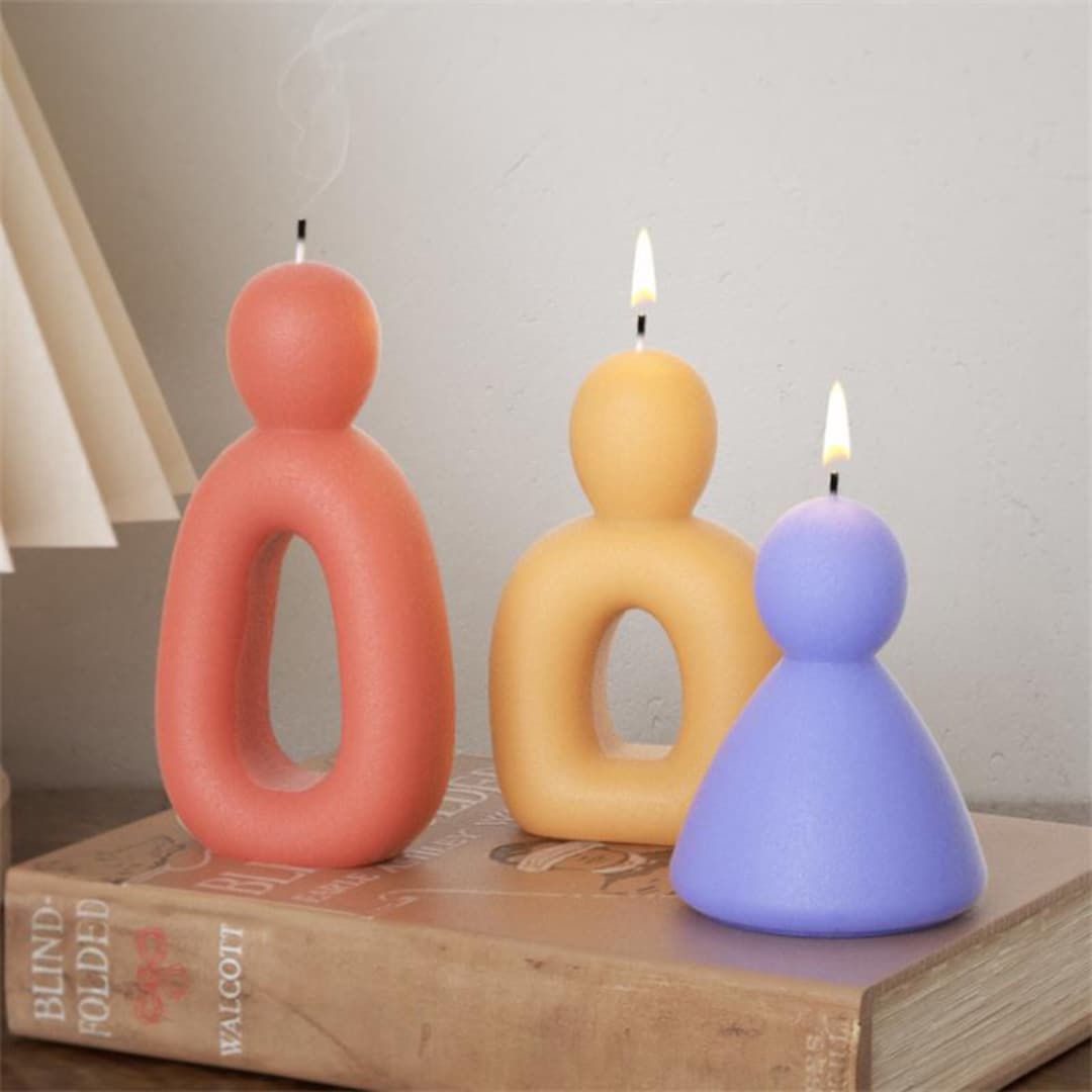 3D Family Statue Silicone Mold, Family Sculpture Candle Mold Concrete ...
