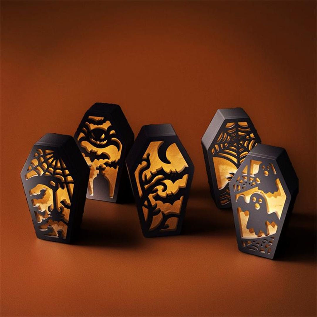 Coffin Silicone Mold, Halloween Coffin Trinket Box Resin Mold, Gothic ...