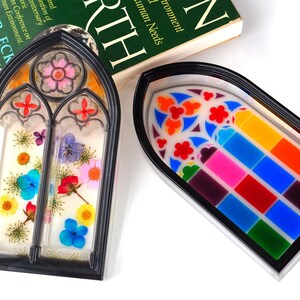 Gothic Cathedral Window Trinket Tray Silicone Mold for Resin, Epoxy ...