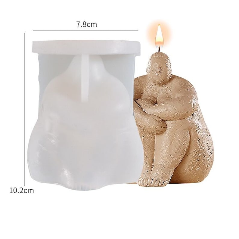 Women Body Silicone Mold, 3D Plus Size Women Torso Candle Mold, Curvy ...