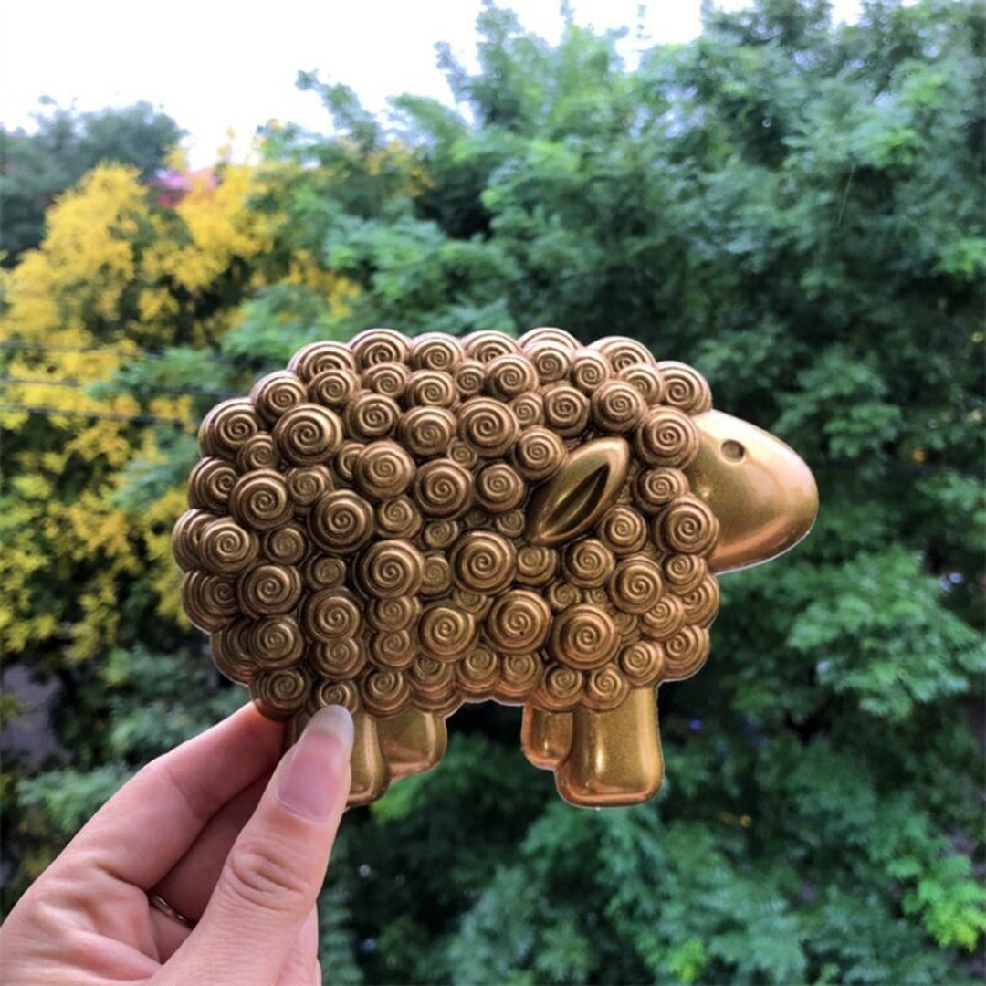 Cute Sheep Silicone Mold, Lamb Mold for Concrete Resin Plaster Fondant ...