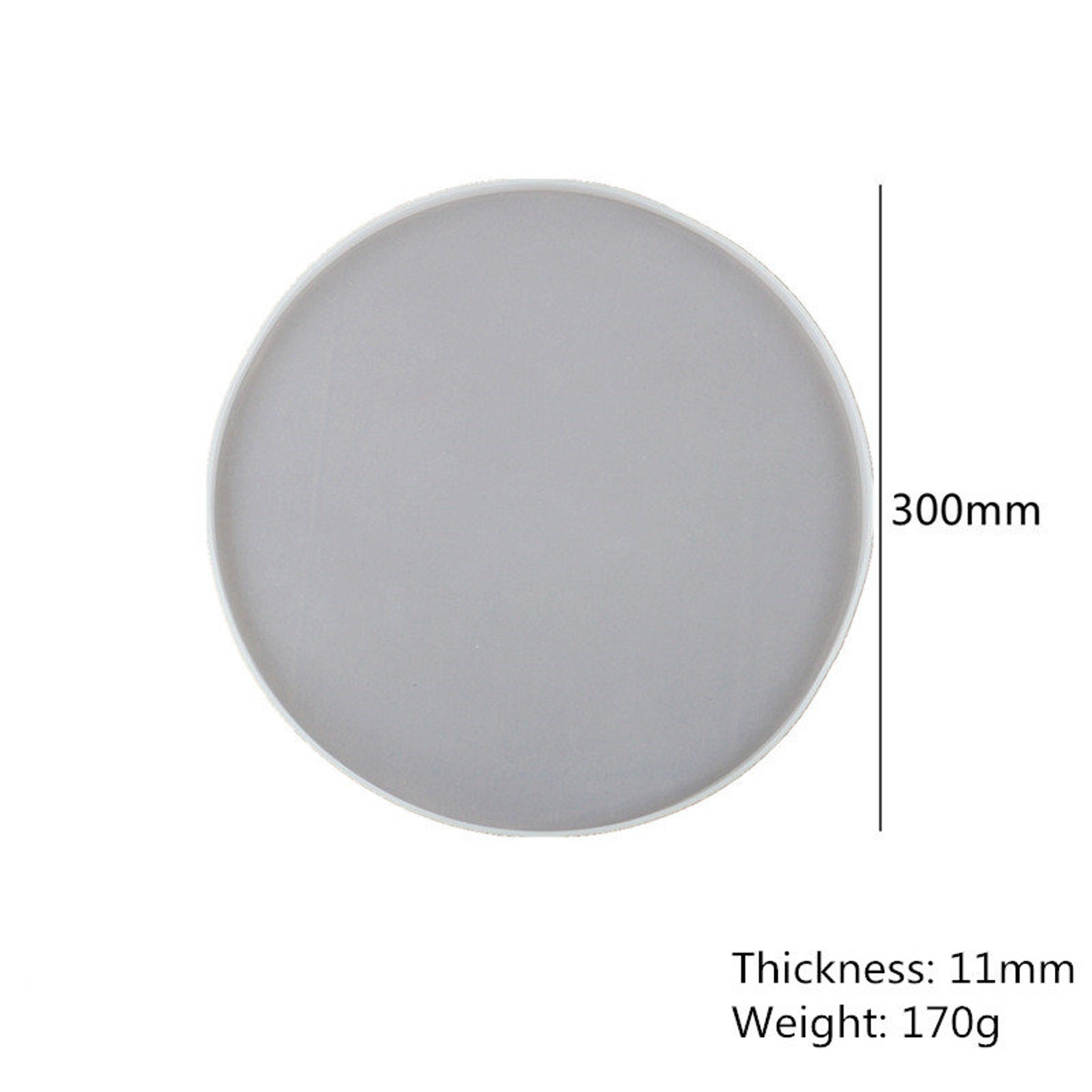 Large Round Tray Mold, Big Resin Tray Mold, Serving Tray Silicone Mold ...