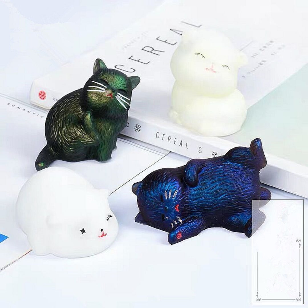 3D Cat Resin Mold, Cute Kitty Silicone Mold, Animal Epoxy Mold for ...