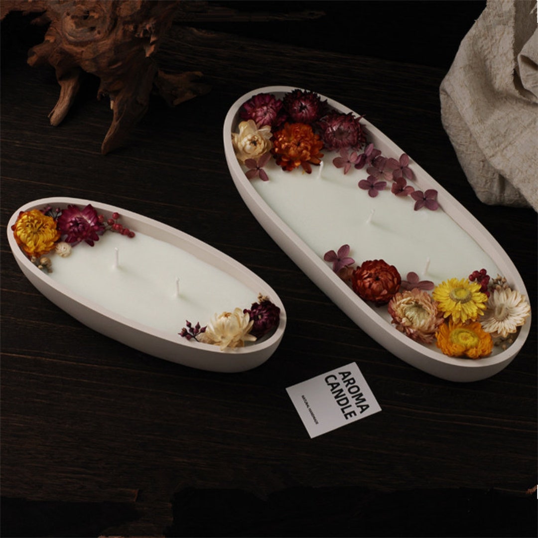 Oval Bowl Mold Silicone Concrete Candle Bowl Mold Planter Pot Mold ...