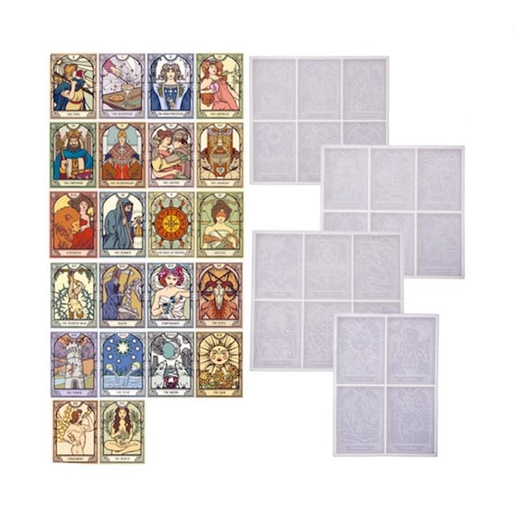 Large Tarot Card Mold 22 Piece Tarot Deck Silicone Mold - Etsy