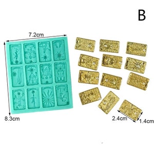 Tarot Card Mold, Silicone Mold, Resin Mold, Pendant Mold, Jewelry ...