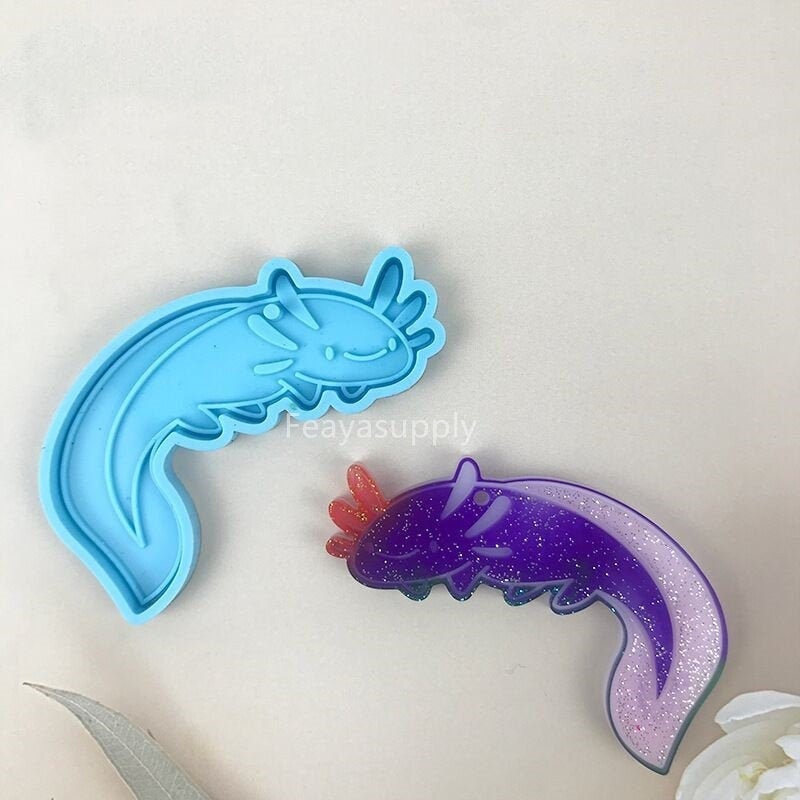 Cute Axolotl Keychain Silicone Mold, Epoxy Mold, Resin Craft Mold - Etsy