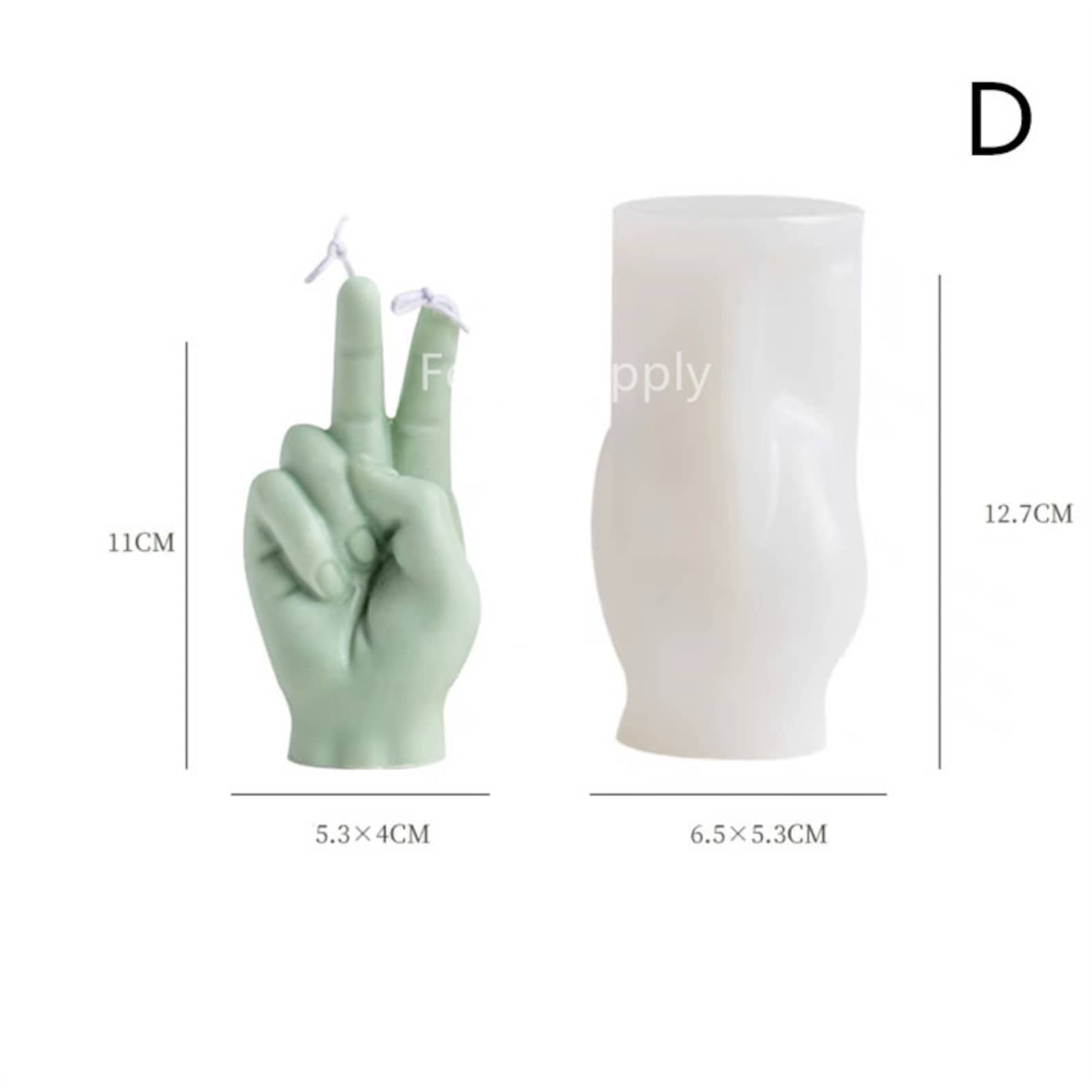 Hand Gesture Silicone Mold, Peace/ok/victory Hand Sign Candle Mold ...