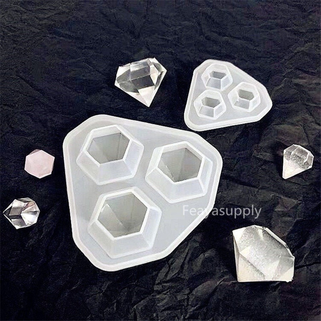 Diamond Resin Mold, Silicone Gem Mold, Orgonite Pendant Resin Mold ...