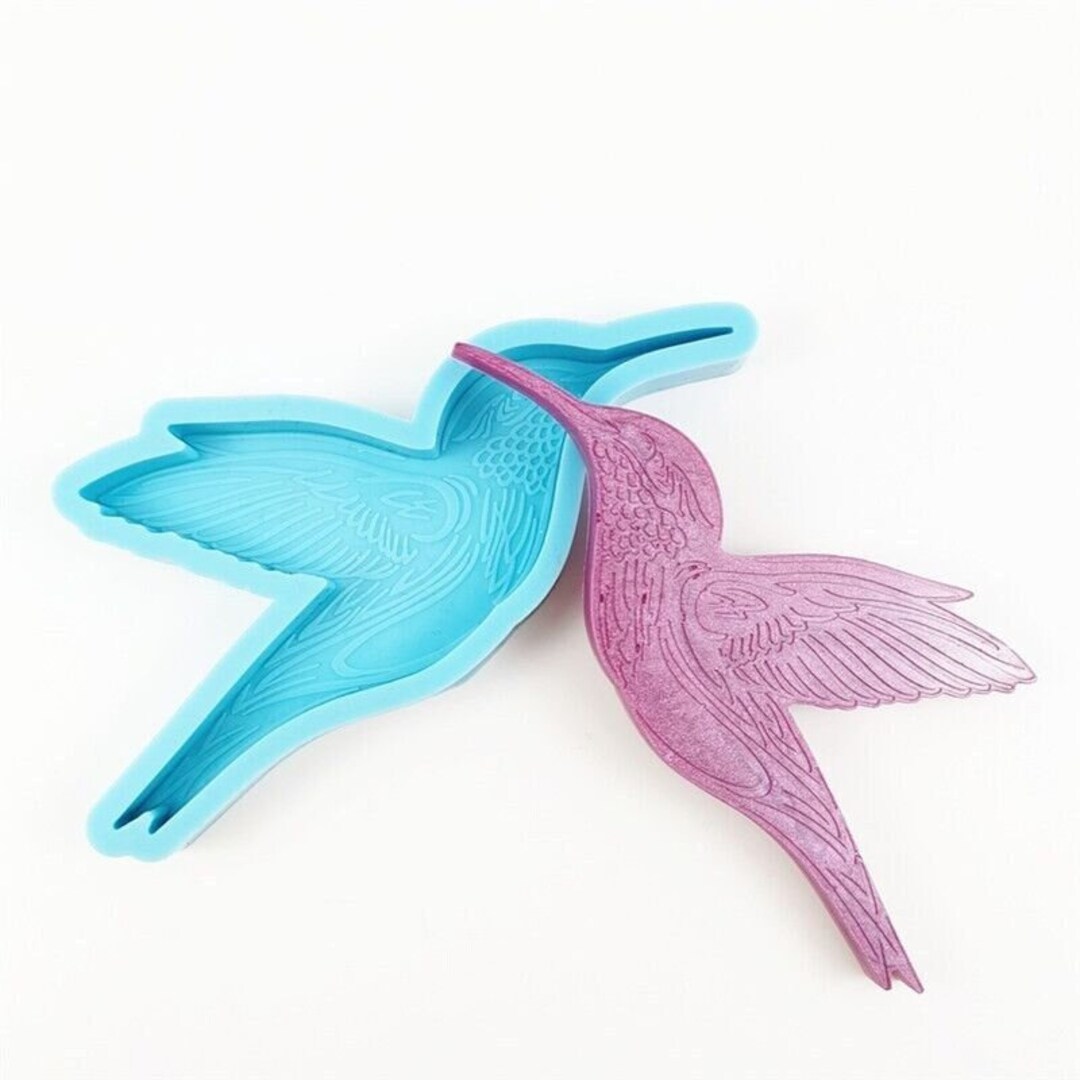 Large Hummingbird Silicone Mold, Coaster Resin Mold, Ornament Mold ...