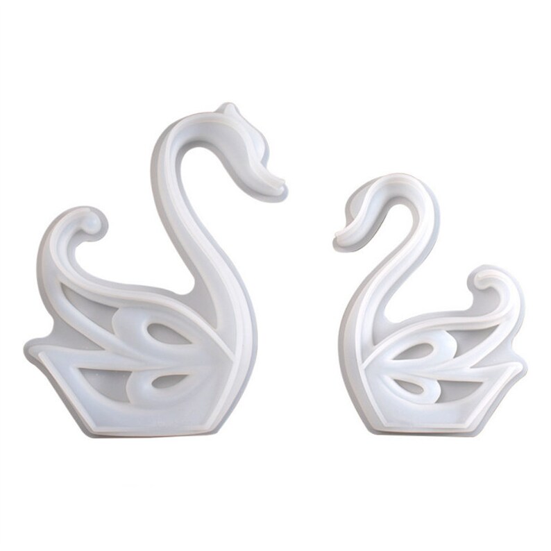 Swan Silicone Mold, Large Swan Resin Mold, Concrete Mold, Plaster Mold ...