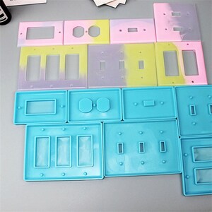 Light Switch Silicone Mold, Outlet Cover Mold, Switch Plate Cover Mold ...