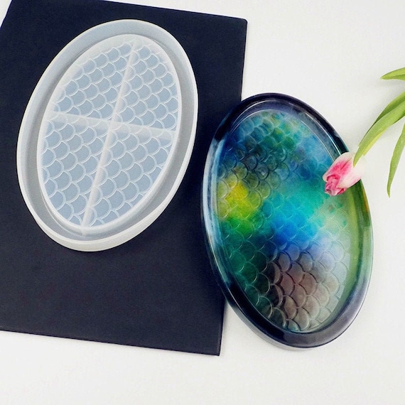 Silicone Rolling Tray Mold Oval Tray Mold for Resin Fish | Etsy