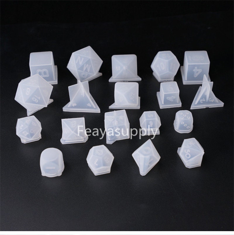 DND Dice Mold Silicone 7 Polyhedral Dice Mold Clear Resin - Etsy
