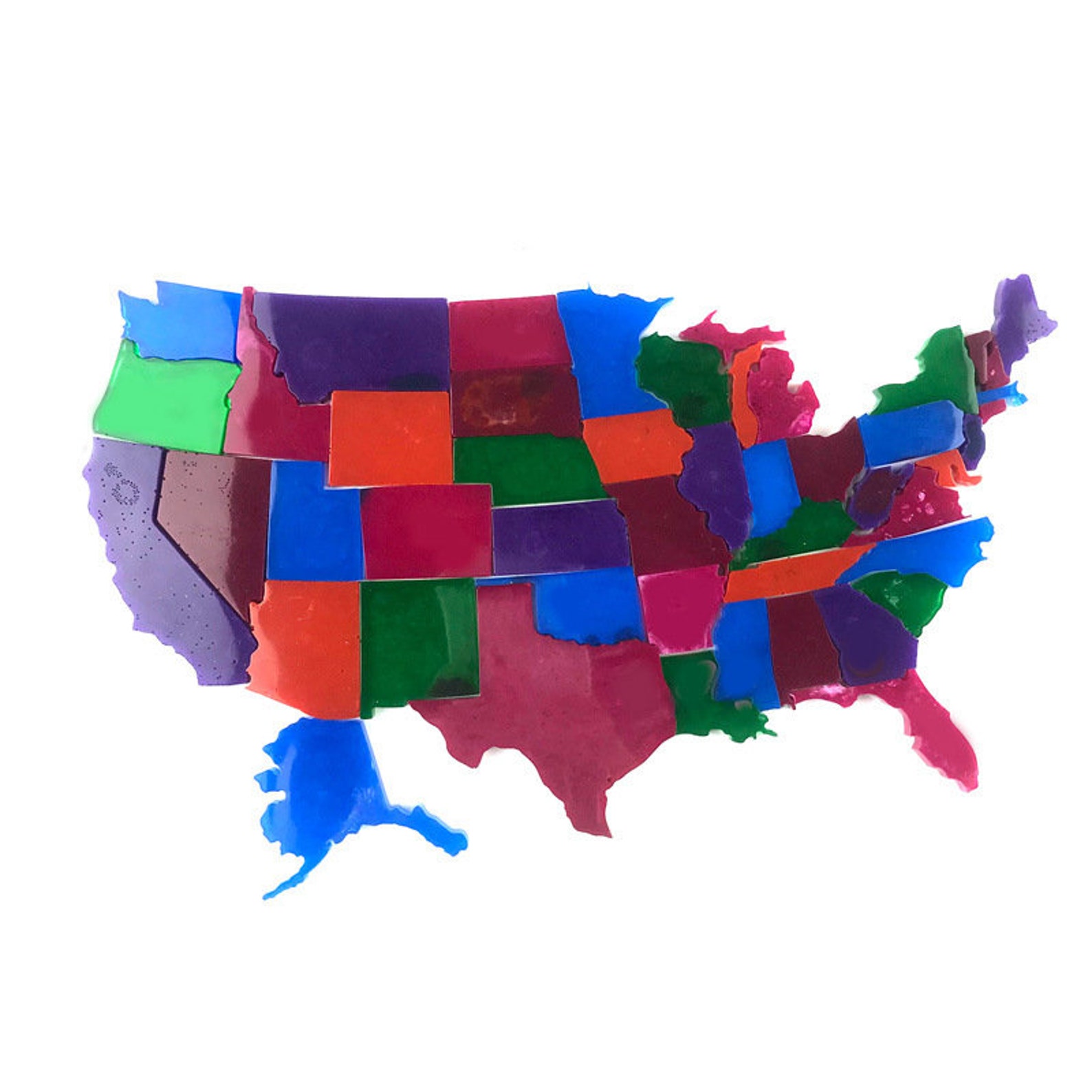 USA Map Silicone Mold, States Earring Pendant Keychain Mold, Epoxy ...