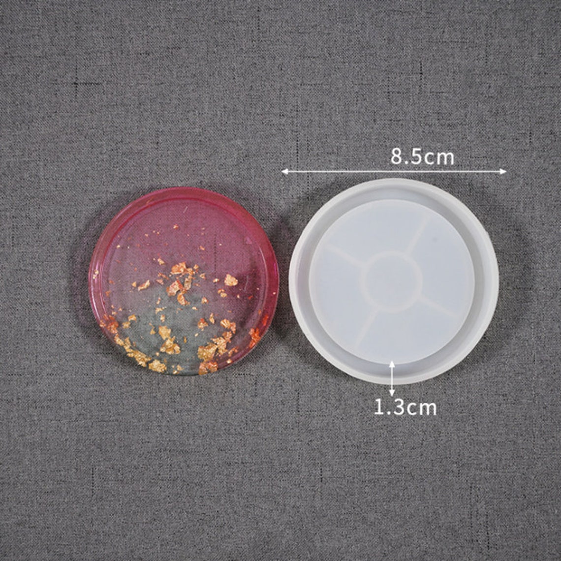 Large Round Coaster Mold, Round Coaster Resin Mold, Silicone Round ...