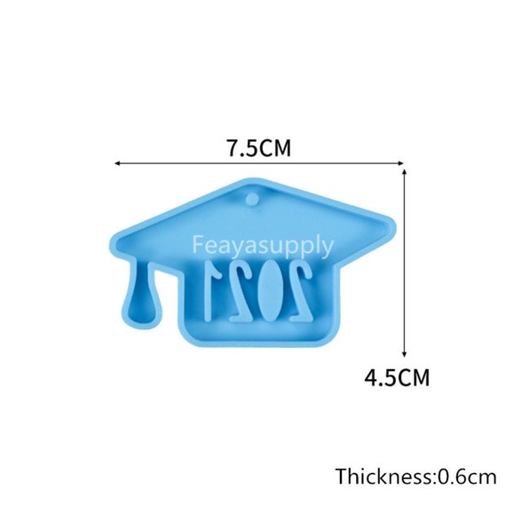 Resin Craft Molds 2021 Graduation Cap Keychain Molds Epoxy Resin Mold ...