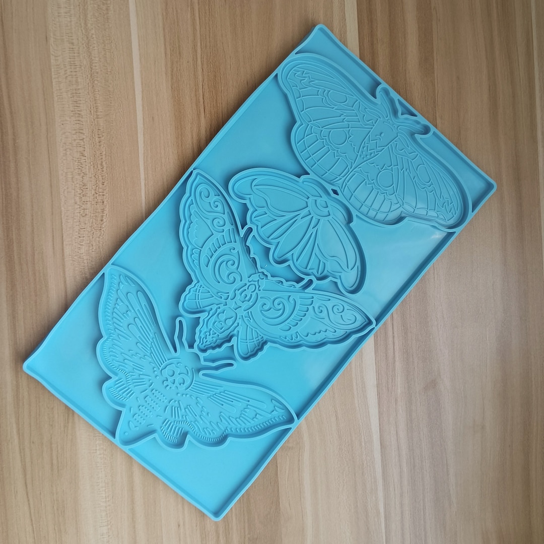Large Moth Silicone Mold, Epoxy Resin Mold, Moon Wall Hanging Mold ...