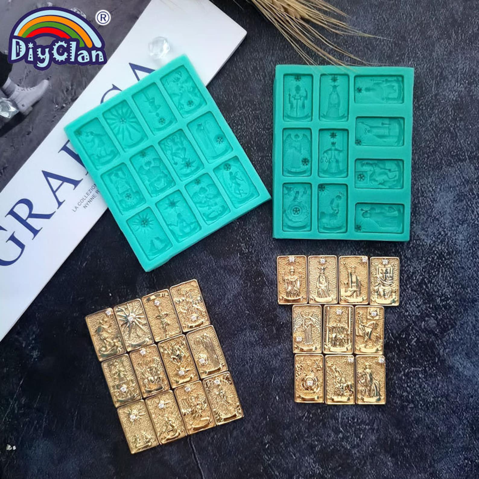 Tarot Card Mold Silicone Mold Resin Mold Pendant Mold - Etsy