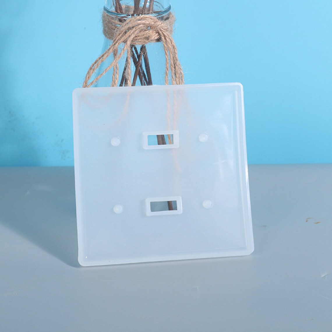 Silicone Outlet Cover Mold, Light Plate Cover Resin Mold, Double Light ...