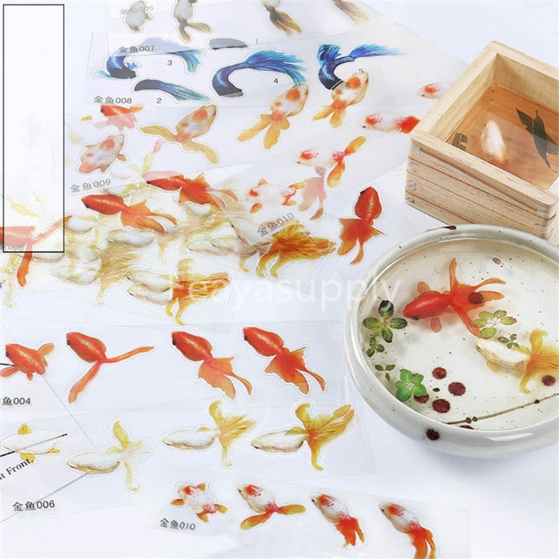 Fish Sticker Goldfish Sticker for Resin Mold Resin Art - Etsy