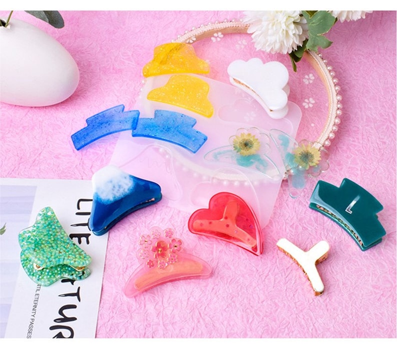 Hair Claw Silicone Mold for Resin, Hair Clip Mold, Hair Barrette ...