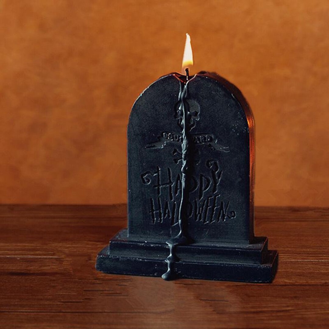 Tombstone Silicone Mold, Halloween Spooky Gravestone Candle Mold, Epoxy ...