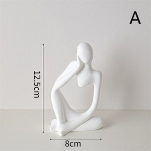 Abstract Thinker Statue Silicone Mold Concrete Minimalist Sculpture ...