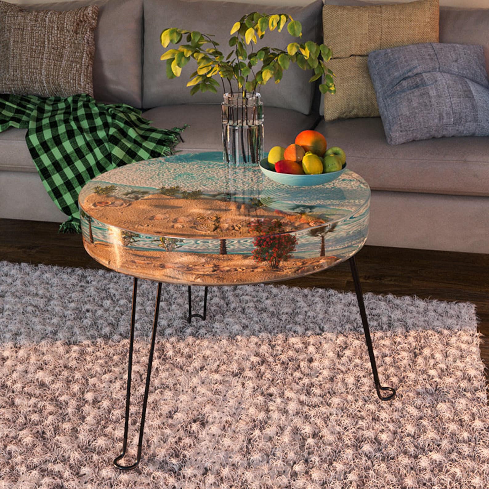 24" Irregular Shape River Table Silicone Mold, 19" 14" Round Coffee ...