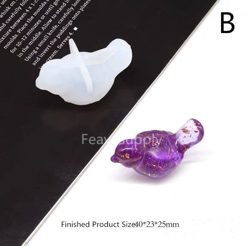 Silicone Bird Mold Cute 3D Bird Resin Mold Bird Pendant - Etsy UK