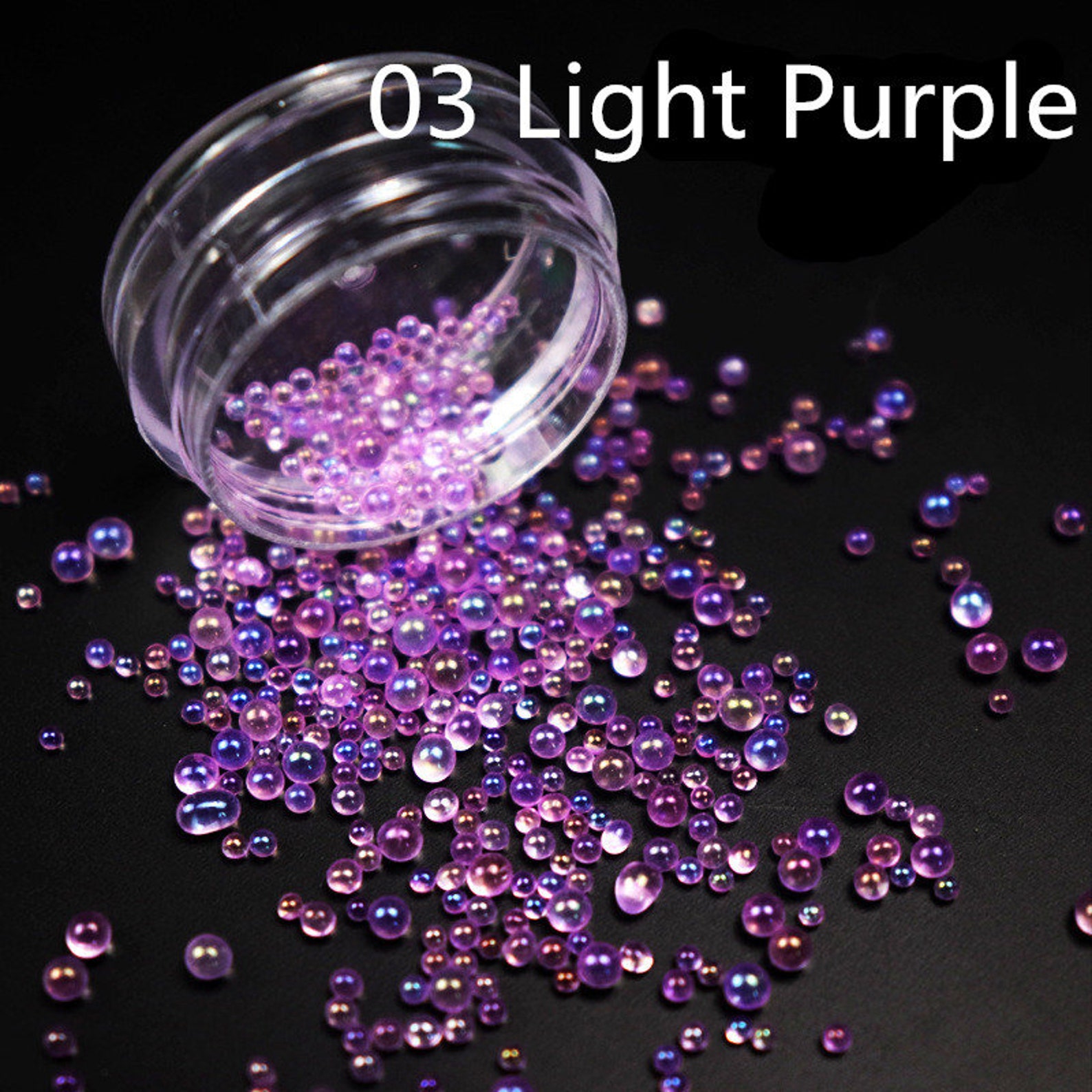 Mini Bubble Beads, Caviar Bead for Nail Art Decoration, Clear Nail ...