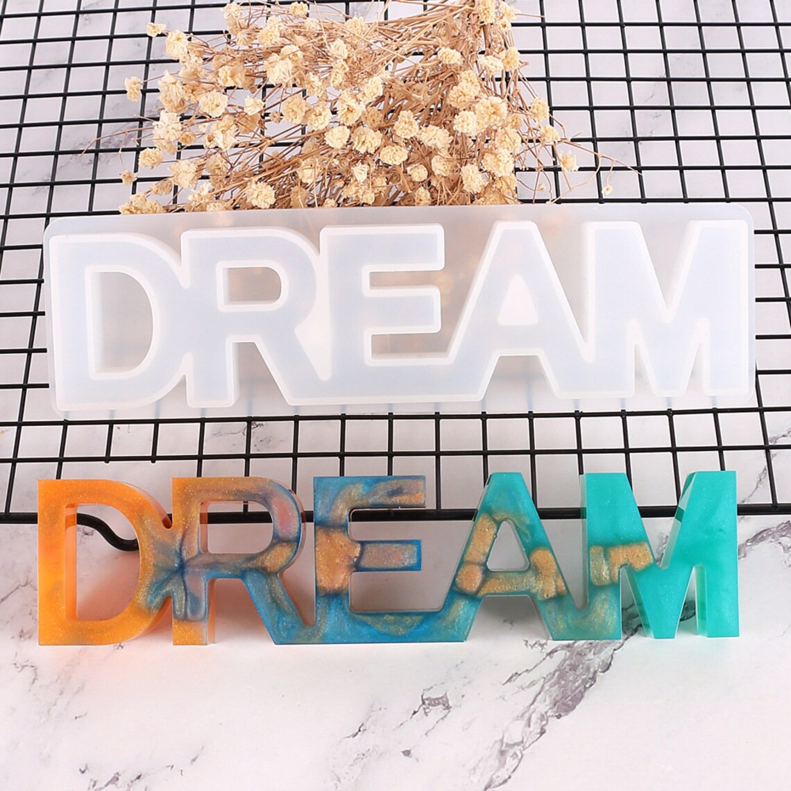 Dream Sign Resin Mold Letter Sign Silicone Mold Wall Hanging | Etsy