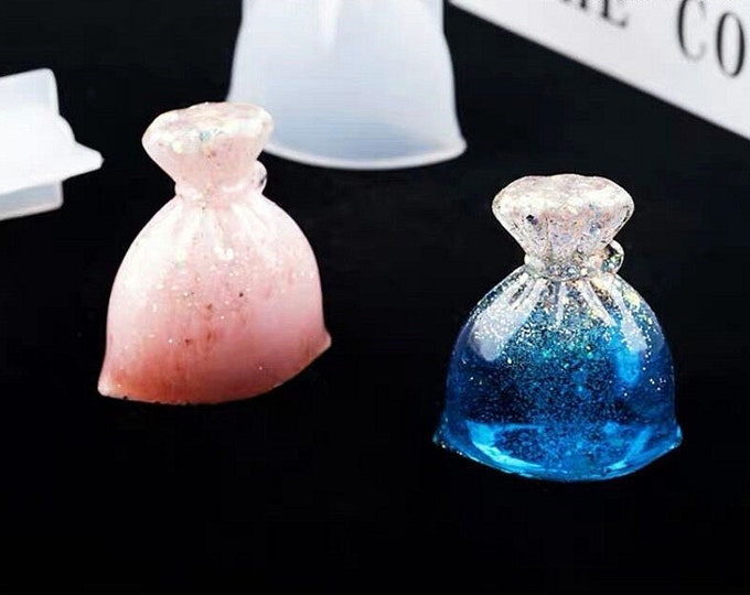 Cute Silicone Money Bag Mold-fu Bag Resin Molds-resin Money Bag Pendant ...