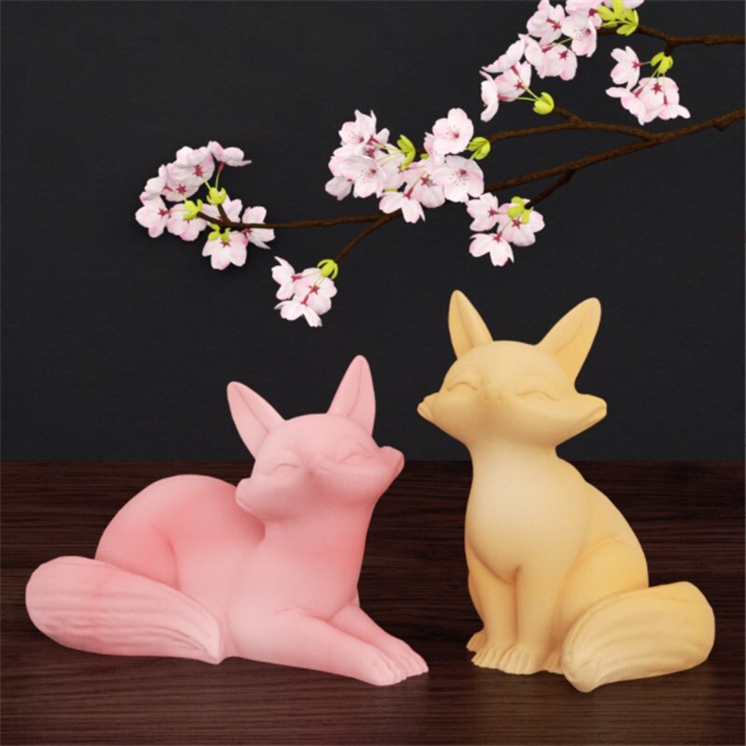 3D Fox Silicone Mold Animal Resin Mold Concrete Mold Plaster Mold ...