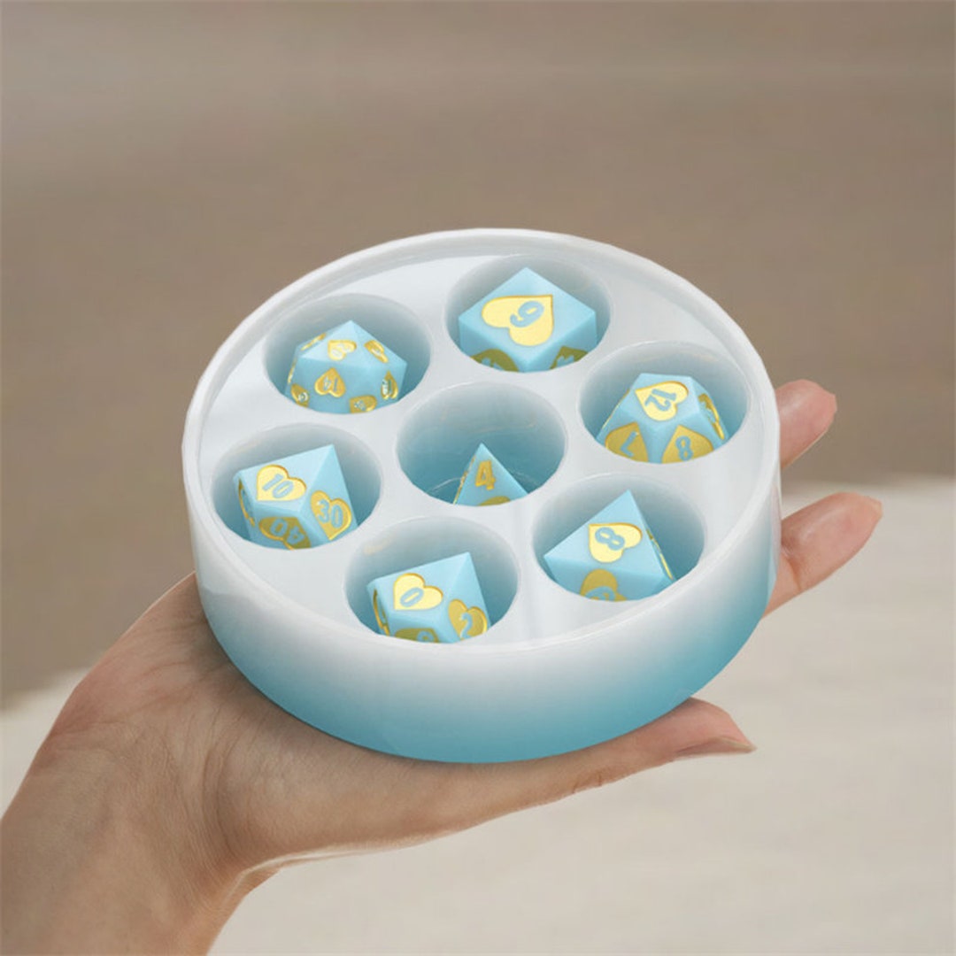 Dnd Dice Box Silicone Mold, Heart Dnd Set Resin Mold, Dice Holder Mold ...