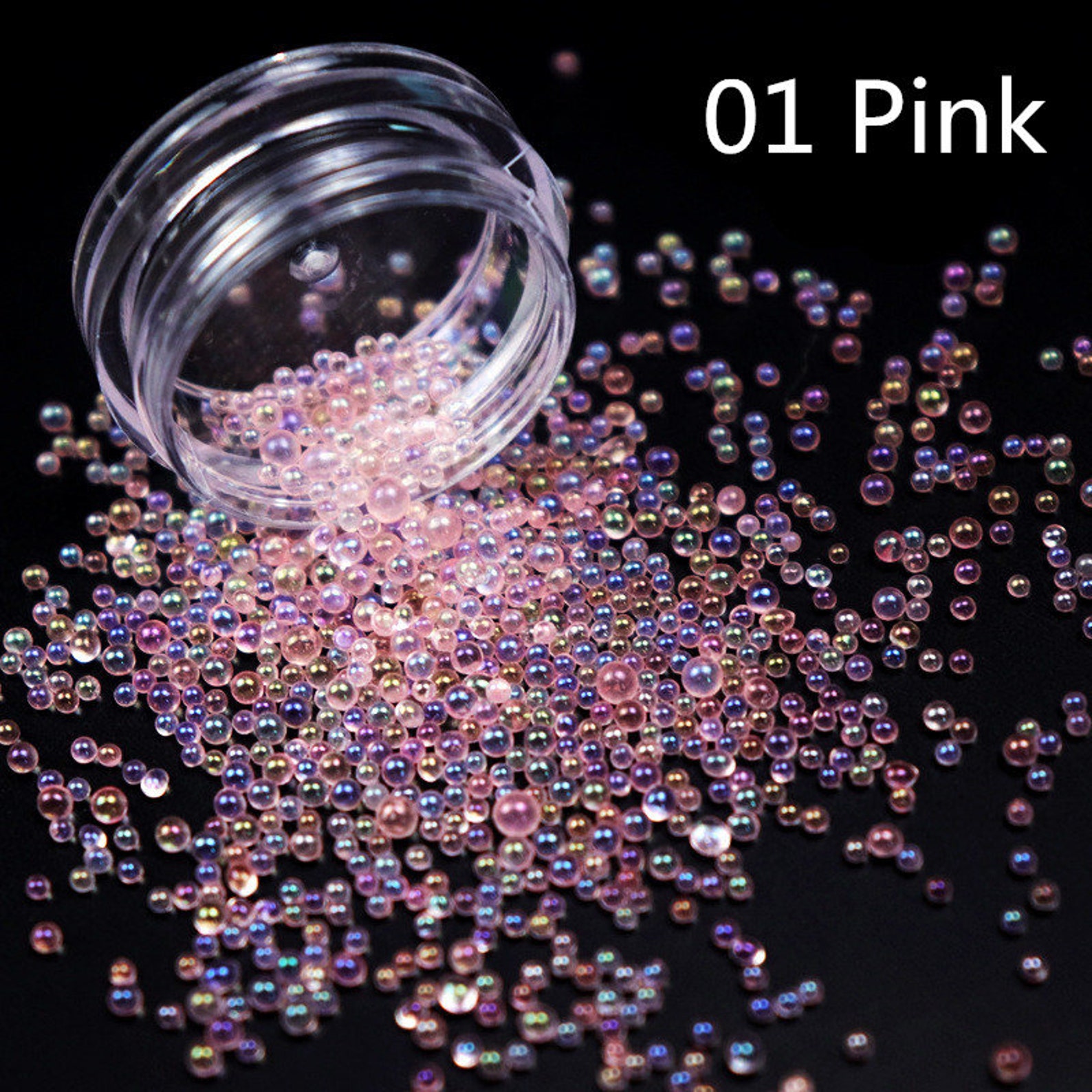 Mini Bubble Beads, Caviar Bead for Nail Art Decoration, Clear Nail ...