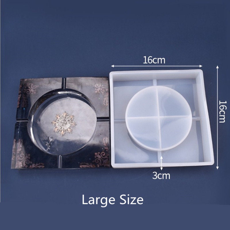 Large Ashtray Resin Mold, Square Ashtray Silicone Mold, Small Ashtray ...