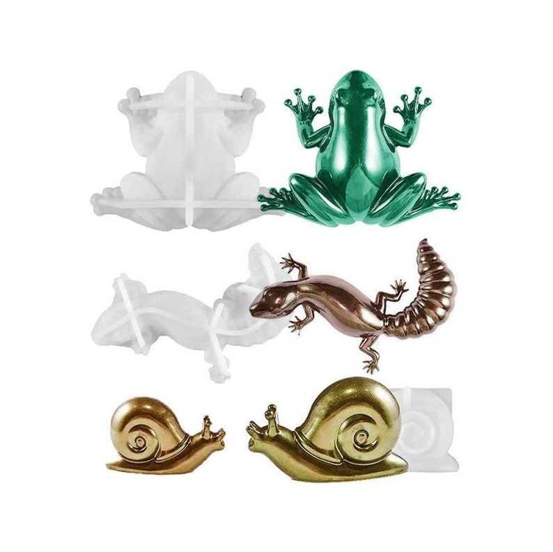 3D Frog Silicone Mold for Resin, Snail Mold, Gecko Lizard Mold - Etsy ...