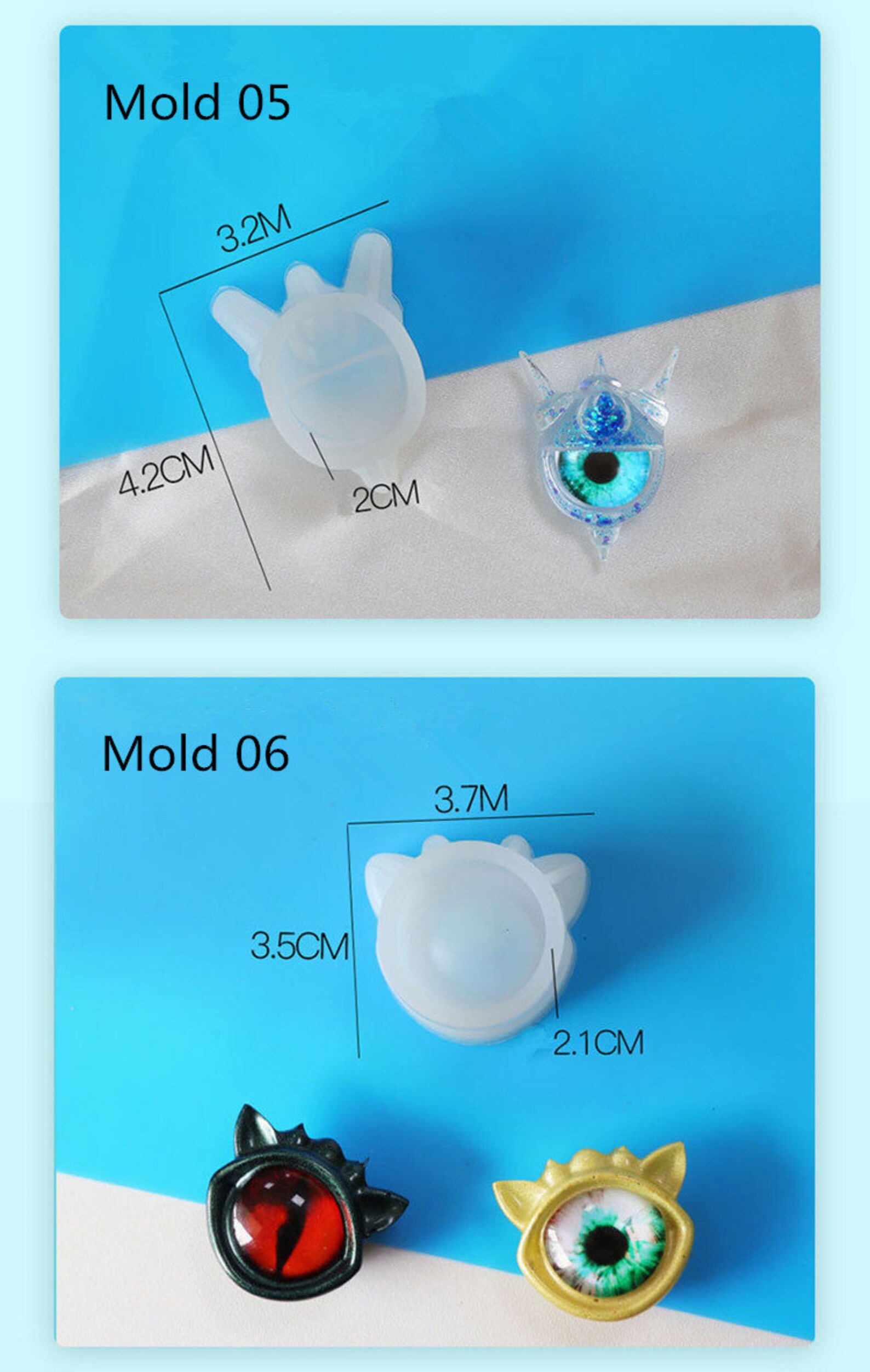 Evil Eye Resin Mold Demon Eye Silicone Mold Monster Eye - Etsy