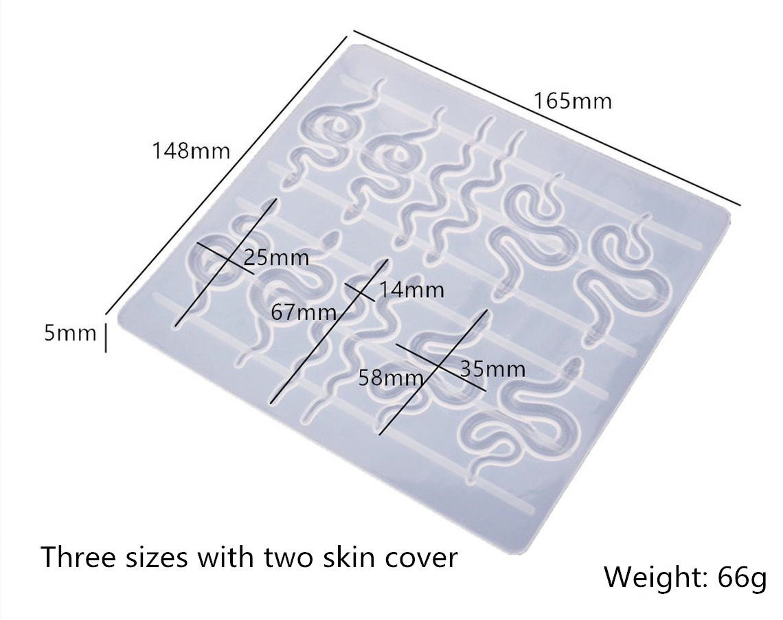 Snake Silicone Mold Large Viper Mold Snake Earring Mold | Etsy