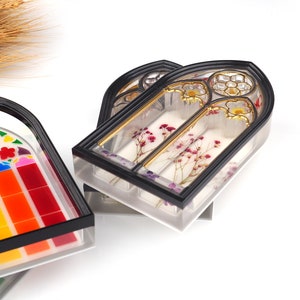Gothic Cathedral Window Trinket Tray Silicone Mold for Resin, Epoxy ...